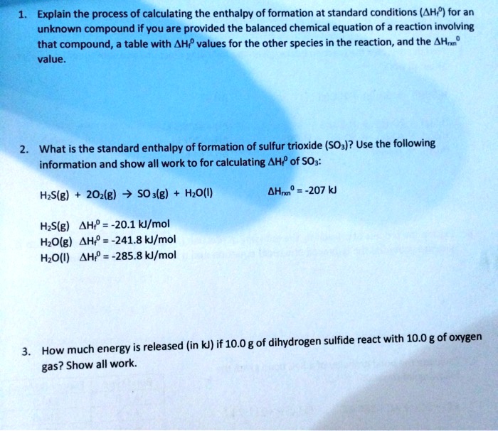 explain the process of calculating the enthalpy of formation at ...