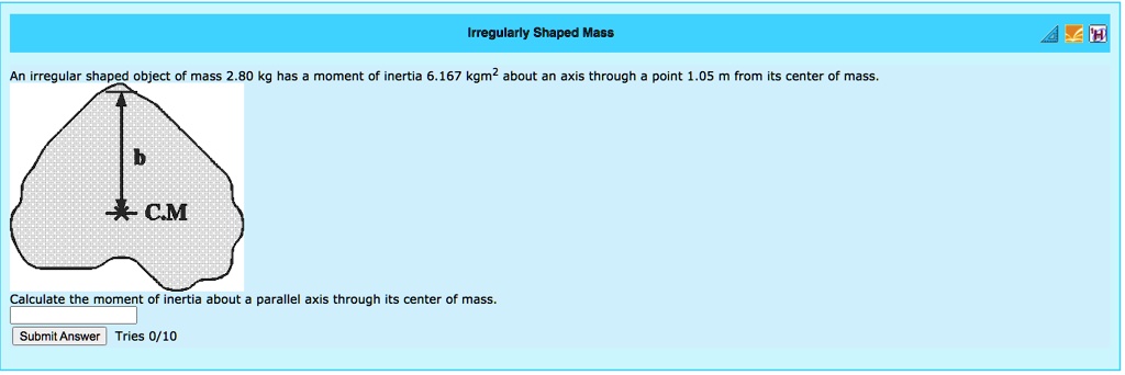 irregularly shaped mass an irregular shaped object of mass 80 kg has ...