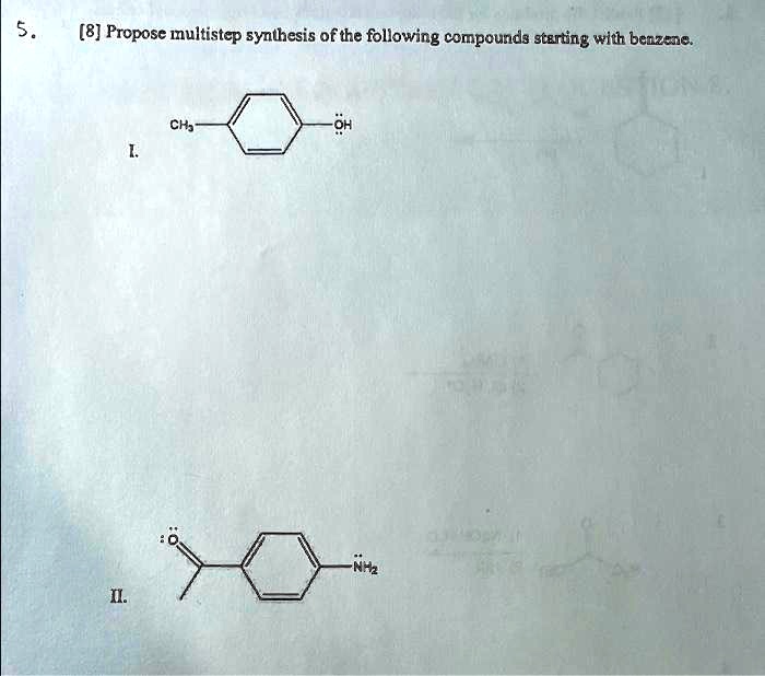 SOLVED: [8] Propose multistep synthesis of the following compounds starting with benzene. CH3