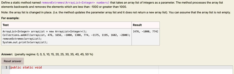 Solved In Java If The Answer Is Wrong I Will Dislike Define A Static Method Named