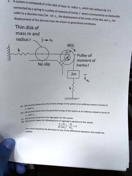 [GET ANSWER] 3. A system is composed of a thin disk of mass m radius r0 ...