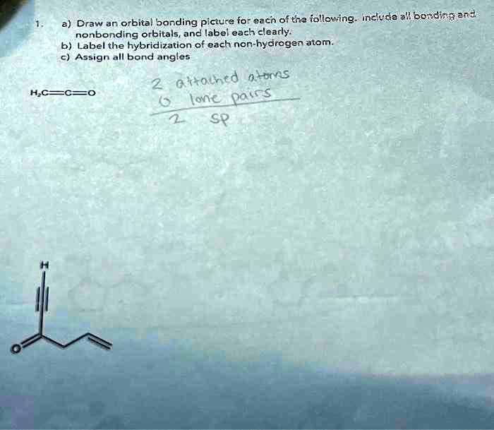 Texts: a) Draw an orbital bonding picture for each of the following ...