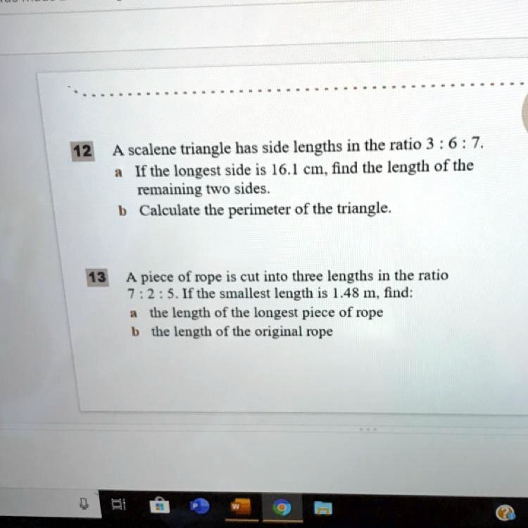 SOLVED: 'Does anyone know these maths questions??? 12 A scalene triangle has side lengths in the ...