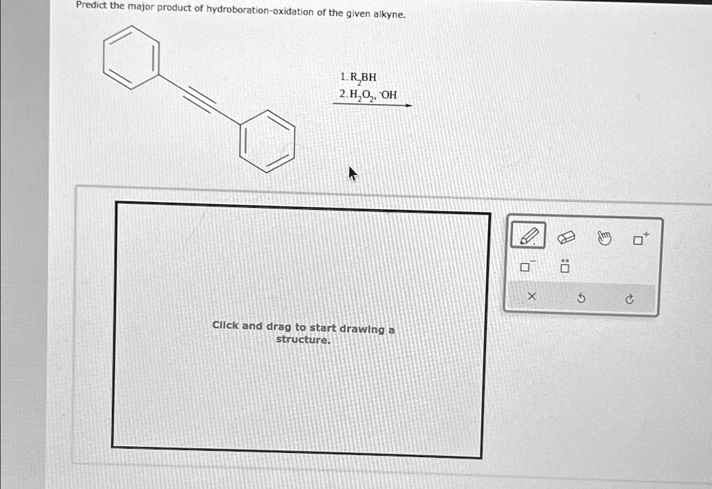 Predict the major product of hydroboration-oxidation of the given ...