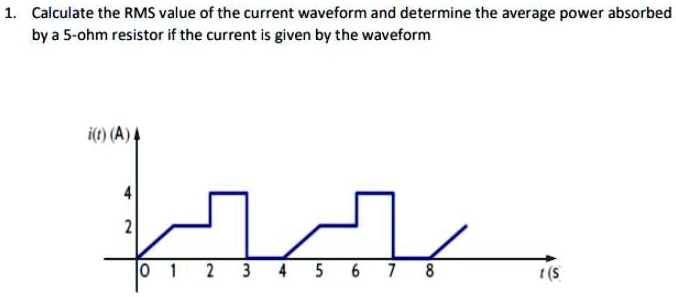 SOLVED: 1. Calculate the RMS value of the current waveform and determine the average power ...
