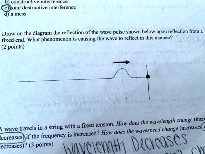 SOLVED: Constructive interference, total destructive interference, a ...