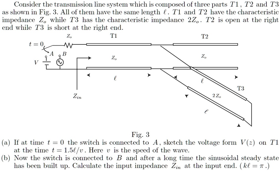 SOLVED: Consider the transmission line system which is composed of ...