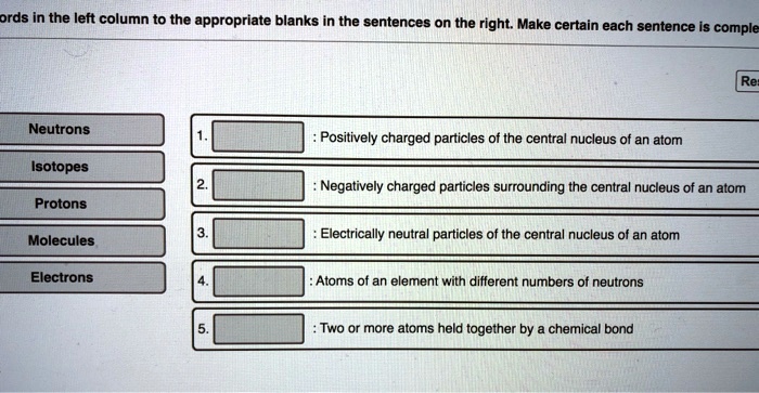 ords in the left column to the appropriate blanks in the sentences on ...