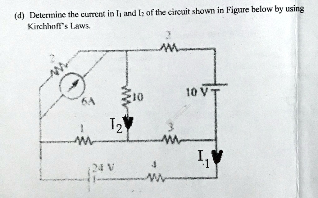D Determine The Current In I1 And I2 Of The Circuit Shown In Figure