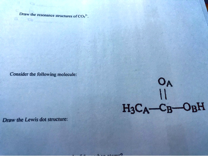 SOLVED: Draw the resonance structures of CO2. Consider the following molecule: O || C=O || O ...