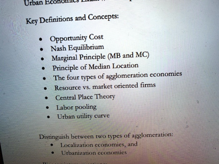 SOLVED: Key Definitions and Concepts Opportunity Cost Nash Equilibrium ...