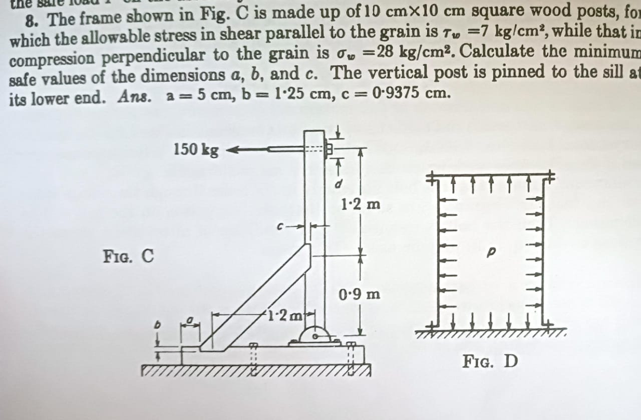 8. The frame shown in Fig. C is made up of 10 cm× 10 cm square wood ...