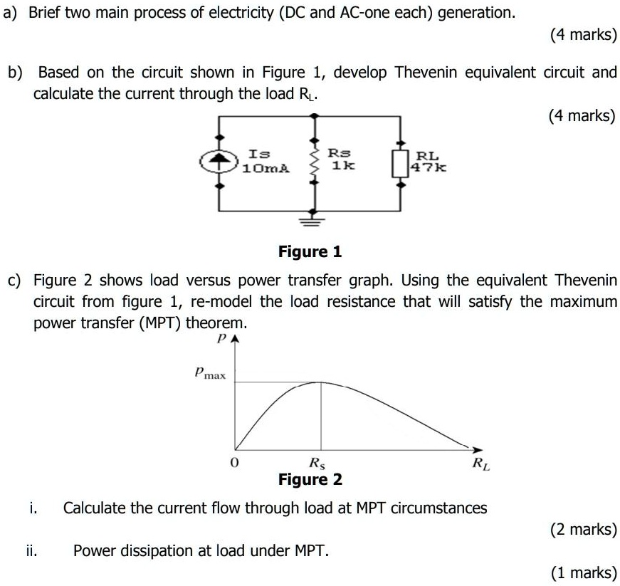 SOLVED: a) Briefly explain the two main processes of electricity ...