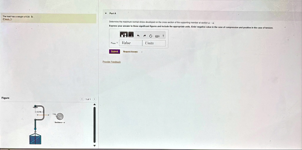 the load has a weight of 630 lb figure 1 figure section a a part a ...