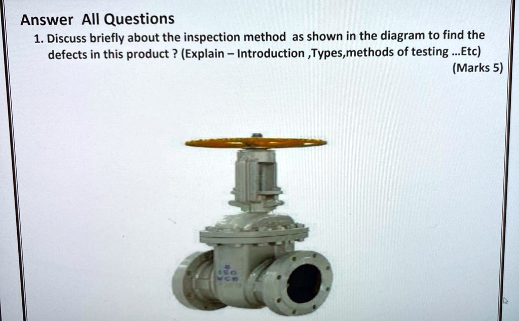 Answer All Questions 1. Discuss briefly about the inspection method as ...