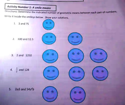 SOLVED: Activity Number I: smile means Direttians: Determing the ...