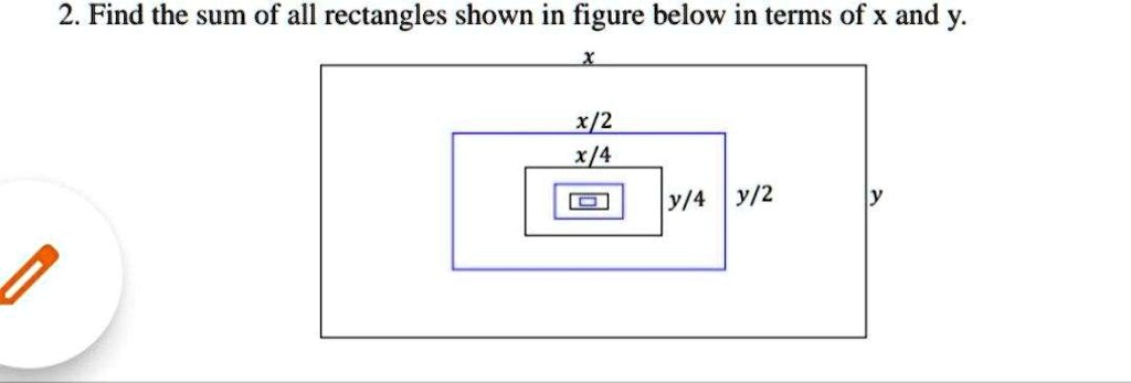 2 find the sum of all rectangles shown in figure below in terms of x ...