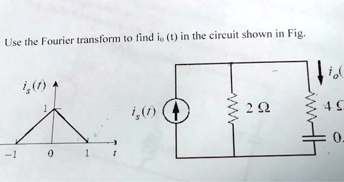 Use the Fourier transform to find io(t) in the circuit shown in Fig.