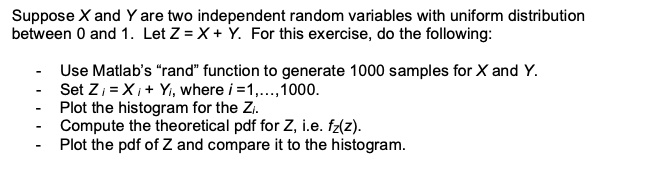 SOLVED: Suppose X and Y are two independent random variables with uniform distribution between ...