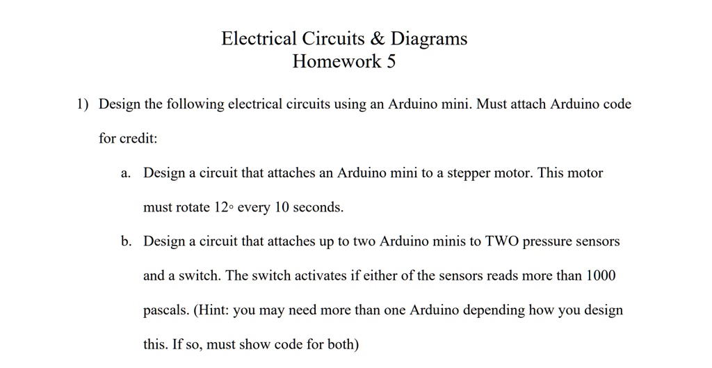 SOLVED: Electrical Circuits Diagrams Homework 5 1) Design the following ...