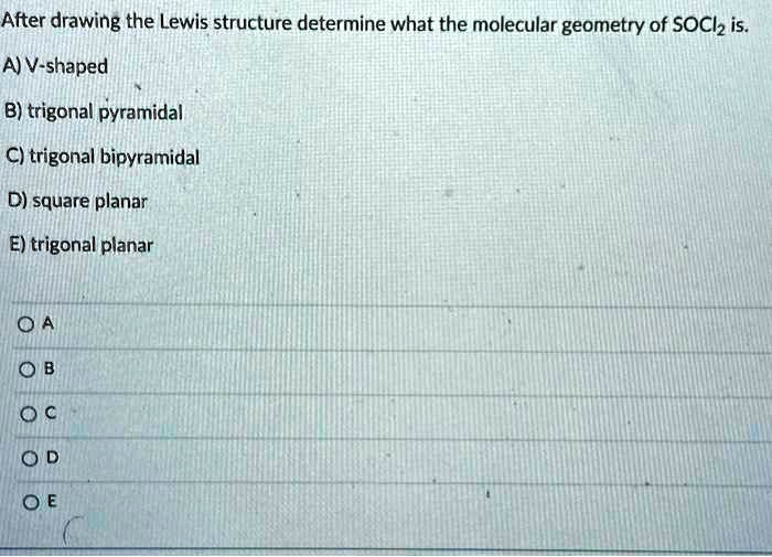 SOLVED: After drawing the Lewis structure, determine what the molecular ...