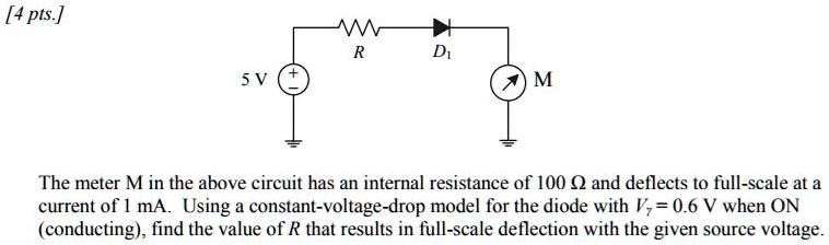 SOLVED: The meter M in the above circuit has an internal resistance of ...