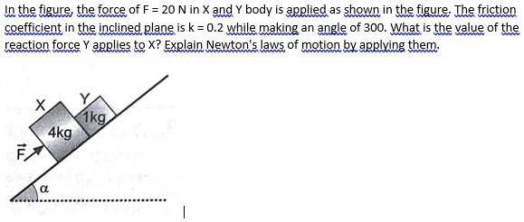 SOLVED: "a physics question In the figure, the force of F = 20 N in X ...