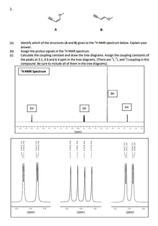 identify which of the structures a and glves nmr spectrum below explain your answer assign the ...