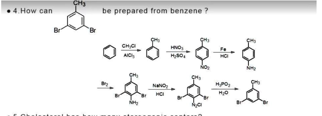 SOLVED: CH3 4.How can be prepared from benzene ? Br" Br CH3 CH Ch CH;cl ...