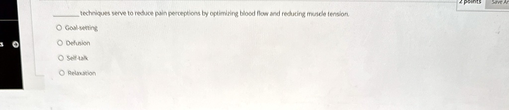 techniques serve to reduce pain perceptions by optimizing blood flow ...