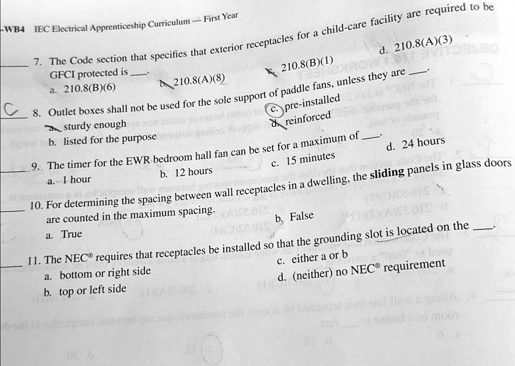 iec electrical apprenticeship curriculum first year 7 the code section ...