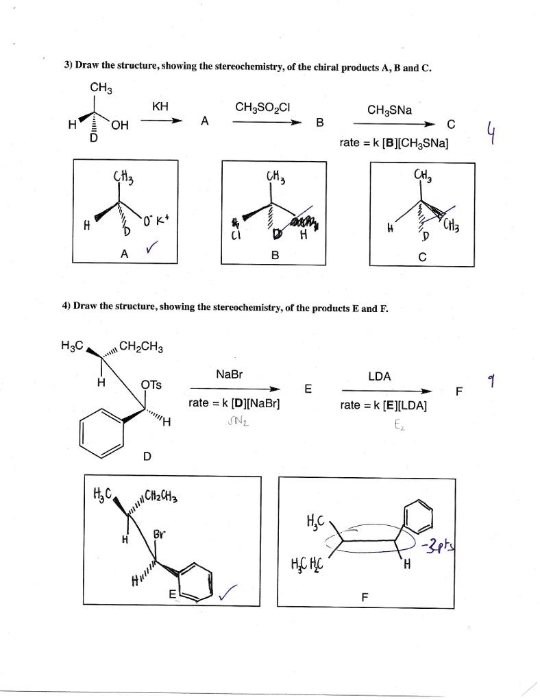 SOLVED: ' Draw the structure, showing the stereochemistry, of the ...