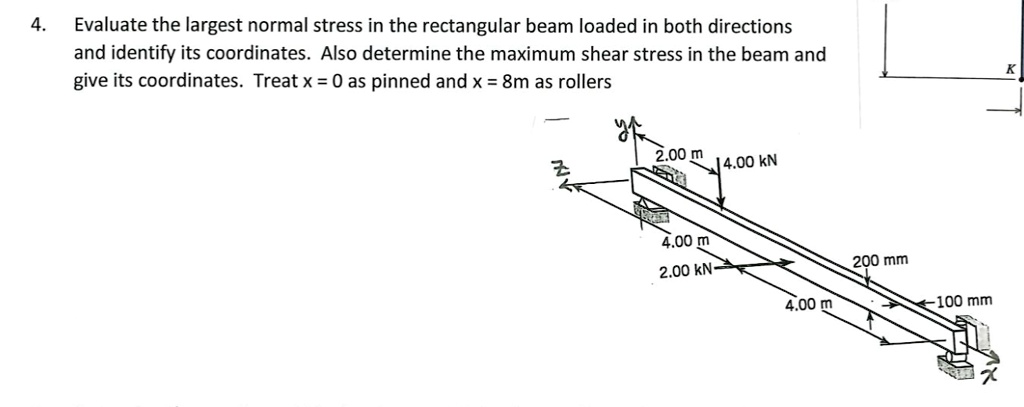 SOLVED: Problem 4 Evaluate the largest normal stress in the rectangular ...