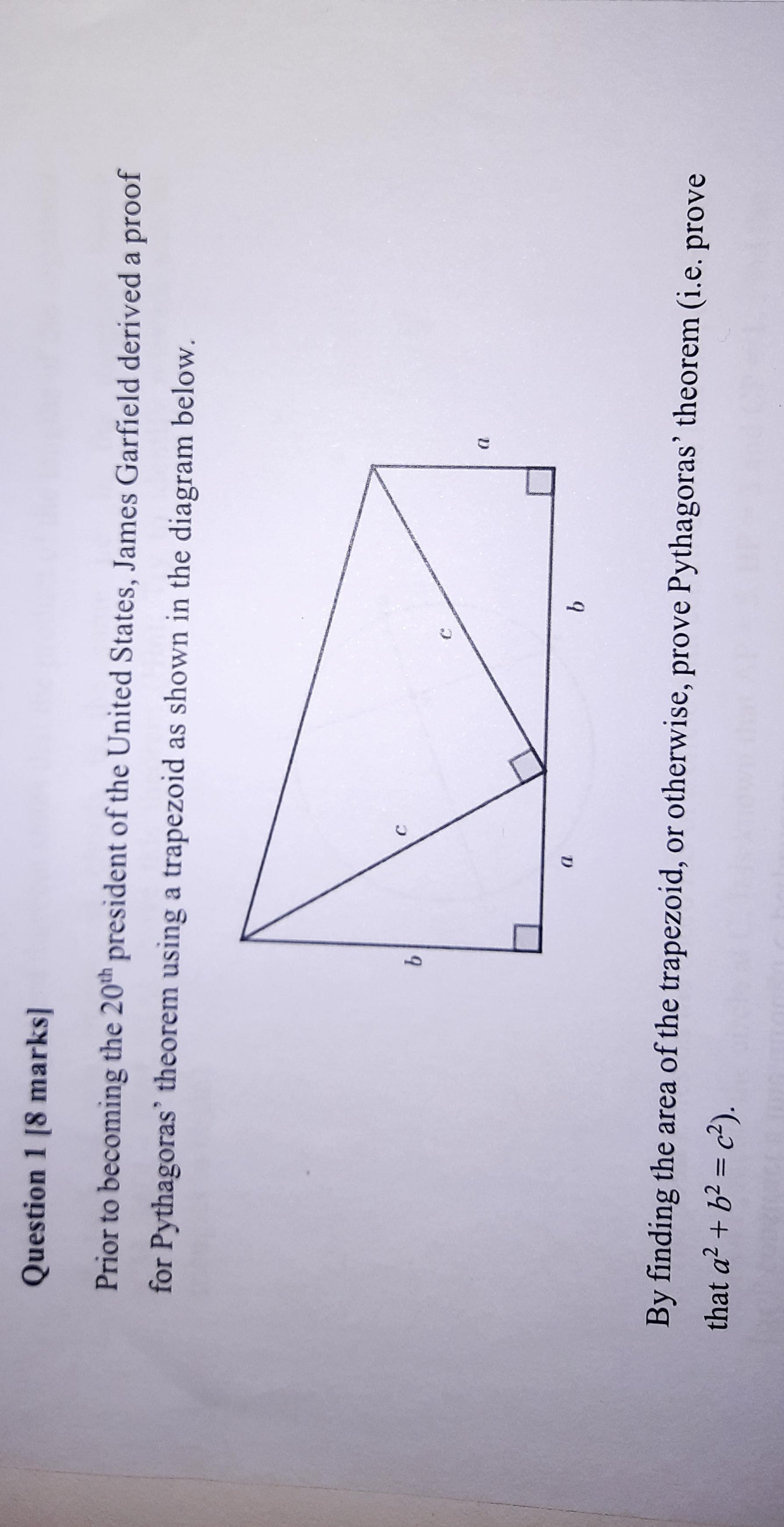 SOLVED: Question 1 [8 marks] Prior to becoming the 20^th president of ...