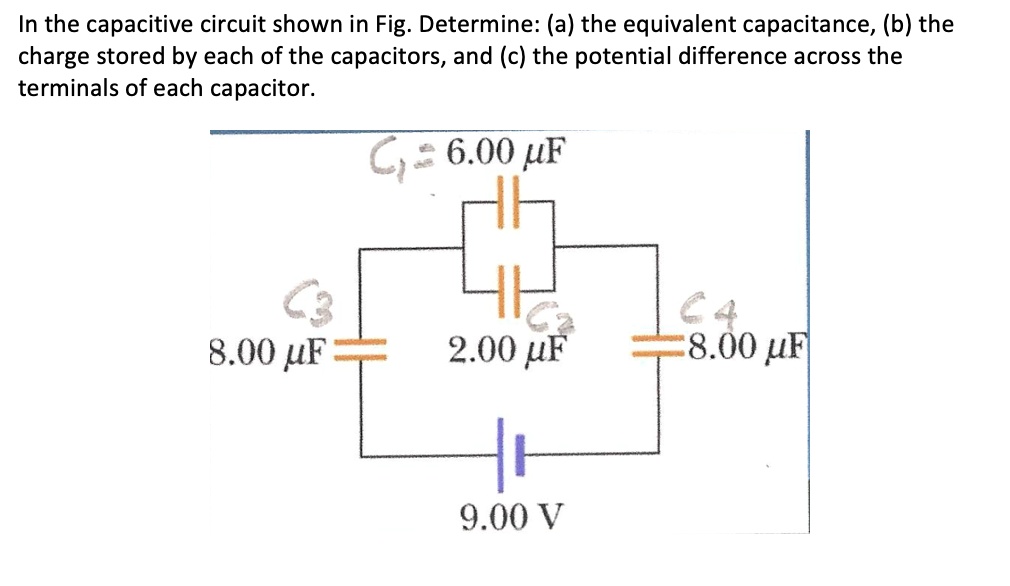 [get Answer] In The Capacitive Circuit Shown In Fig Determine A The Equivalent Capacitance