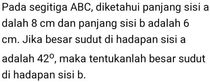SOLVED: bantu dong Kak tugas MTK ku materi aturan sinus menentukan ... SOLVED: bantu dong Kak tugas MTK ku materi aturan sinus menentukan ...
