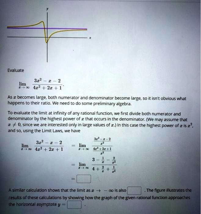 SOLVED: Evaluate 312 A5 + 21 + 1 lim As z becomes large, both numerator and denominator become ...
