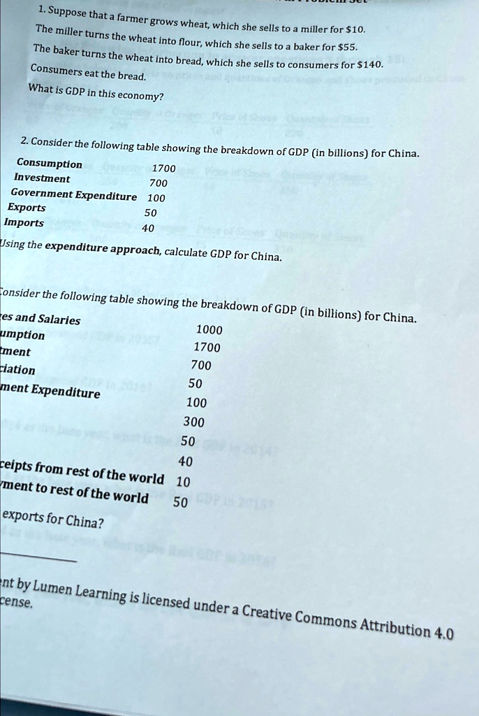 SOLVED: Suppose that a farmer grows wheat, which she sells to a miller ...