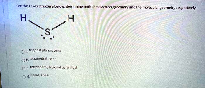 SOLVED: For the Lewis structure below, determine both the electron ...