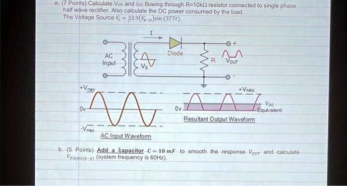 SOLVED: a. 7 Points Calculate Voc and loc flowing through R=10k resistor connected to single ...