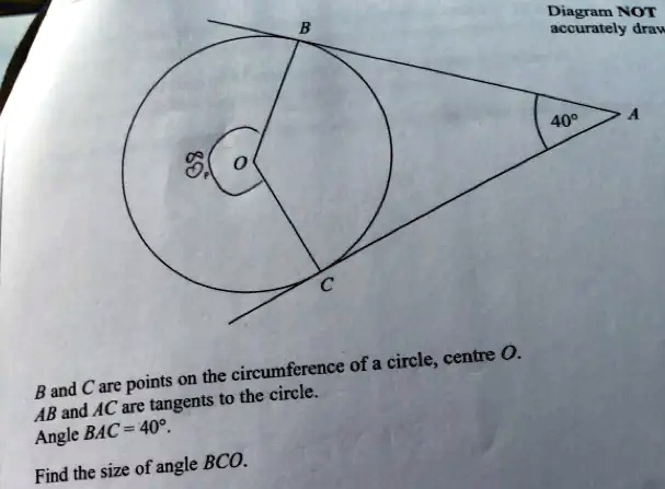 B and C are points on the circumference of a circle, centre O. AB and AC are tangents to the ...