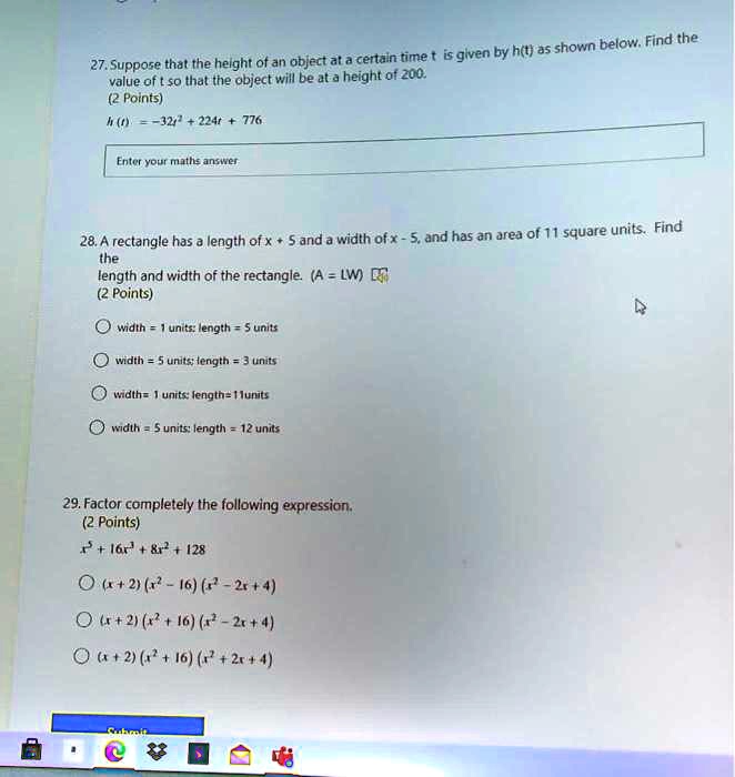 SOLVED:h(t} as shown below: Find the object at a certain time is given ...