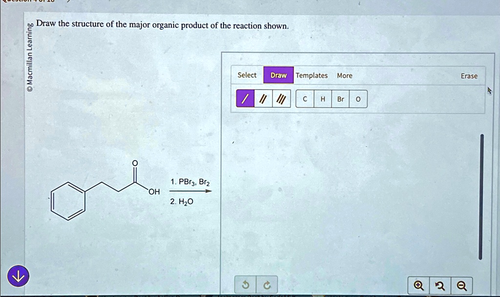 Draw the structure of the major organic product of the reaction shown ...