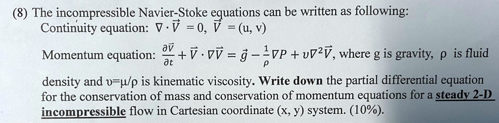 Solved Write Down The Partial Differential Equation For The
