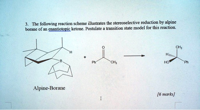SOLVED: The following reaction scheme illustrates the stereoselective ...