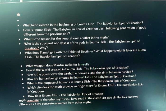 What/who existed in the beginning of Enuma Elish - The Babylonian Epic ...