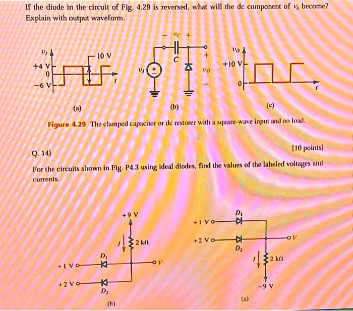 if the diode in the circuit of fig429 is reversed what will the dc ...