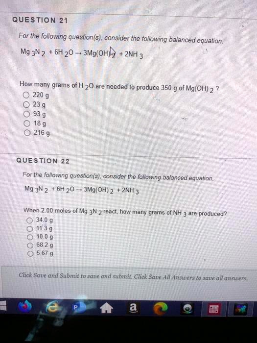 SOLVED: Question 21: For the following question(s), consider the ...