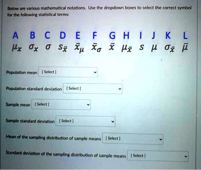 Population Mean U Symbol