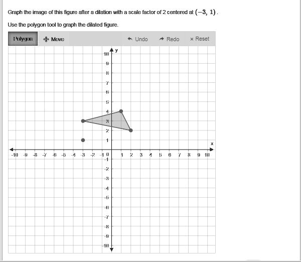 Solved Graph The Image Of This Figure After A Dilation With A Scale Factor Of 2 Centered At 3